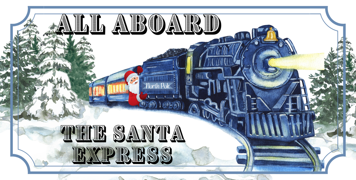 12" x 6" All Aboard The Santa Express – Festive Creations By Stephanie