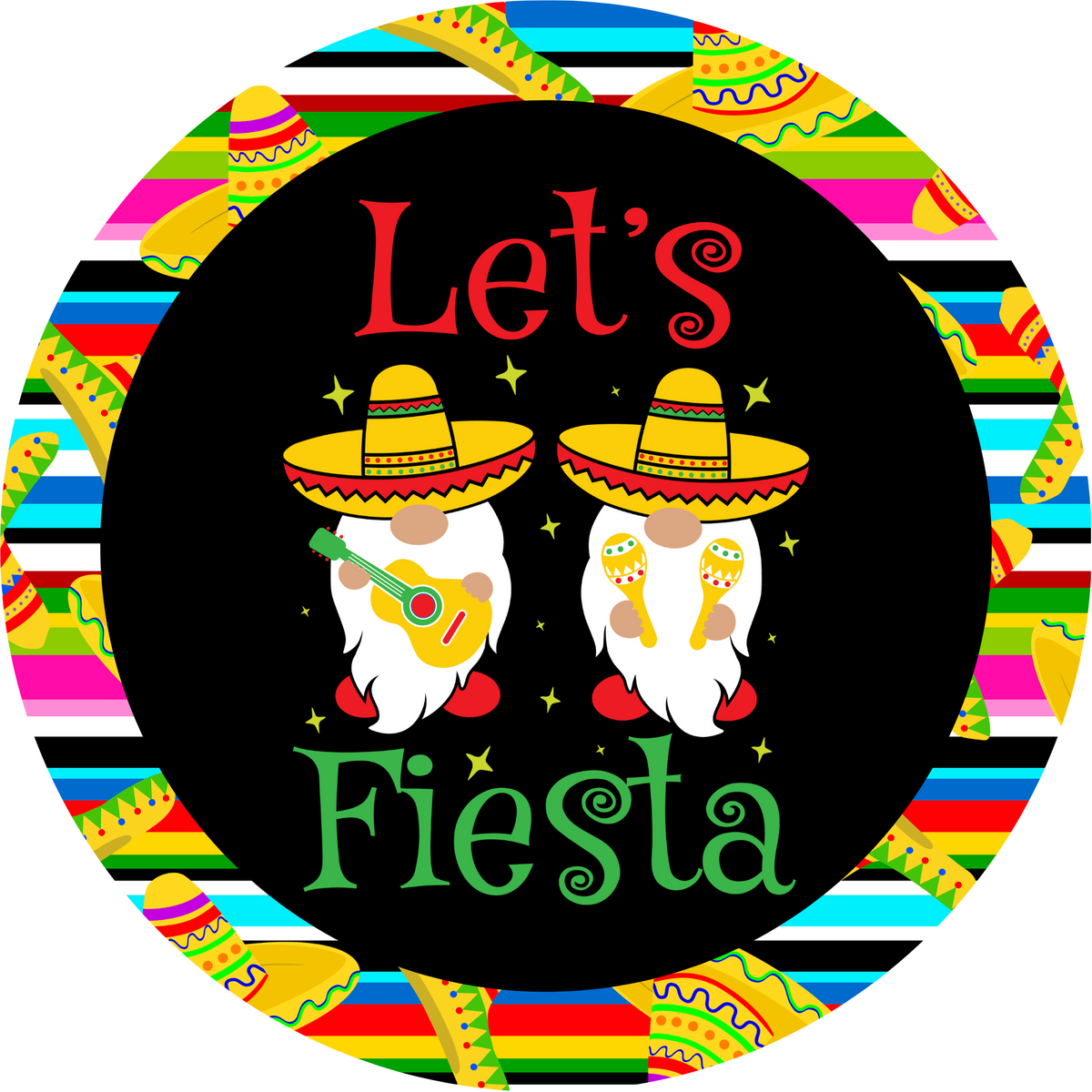 Let's Fiesta Wreath Sign (Choose Size) – Festive Creations By Stephanie