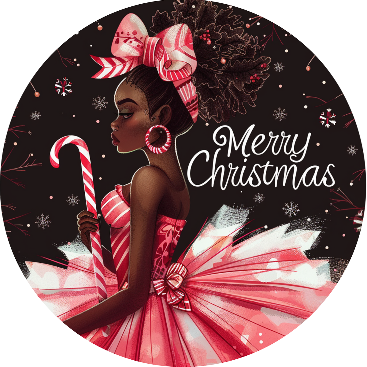 Candy Cane Queen Metal Sign (Choose Size) – Festive Creations By Stephanie